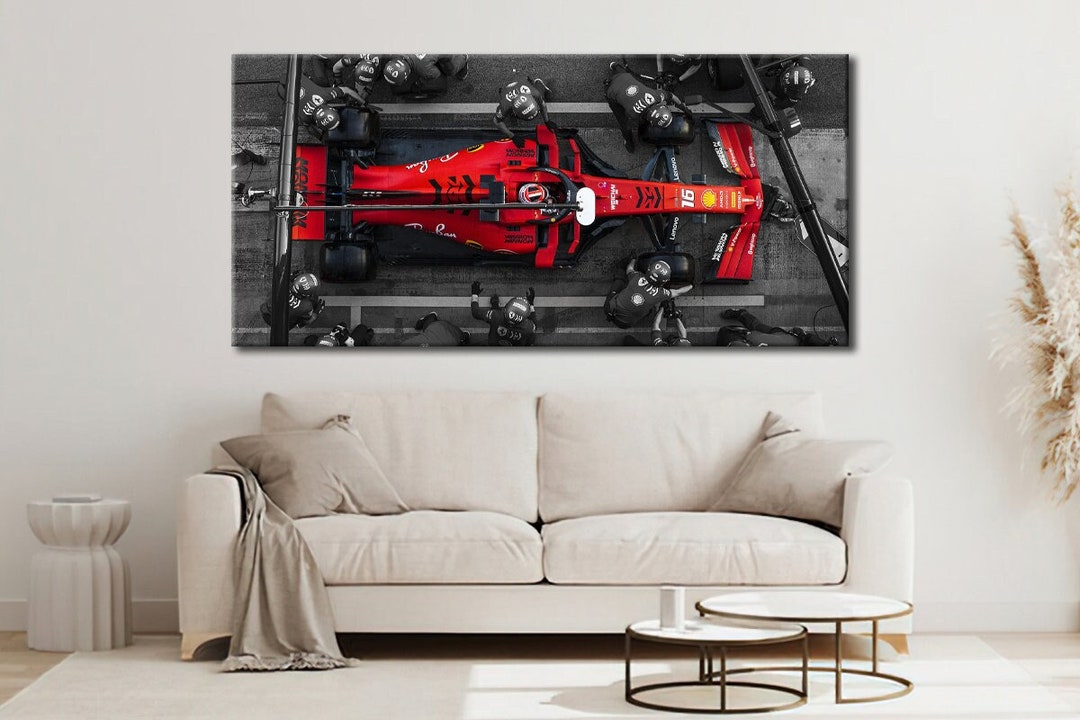 Charles Leclerc Ferrari F1 Canvas Art, Pit Stop Decor - Etsy