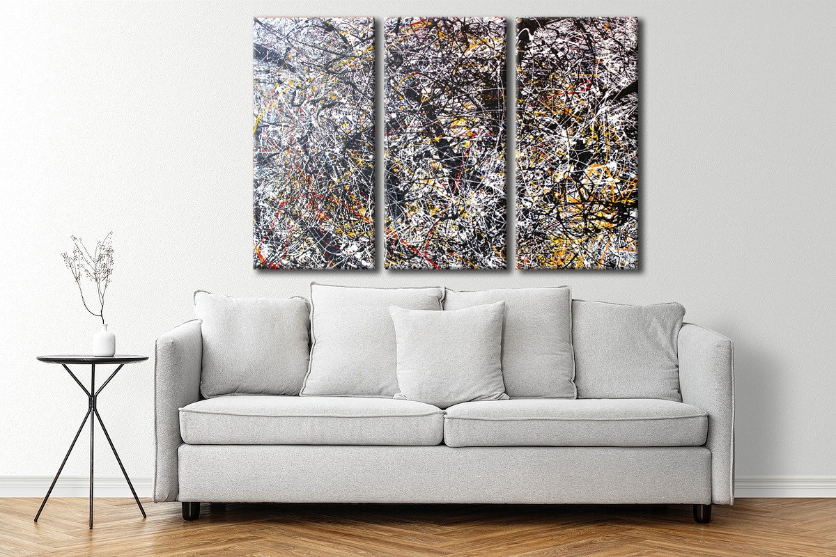 Jackson Pollock Wall Art, Jackson Pollock Abstract Expressionism Canvas ...