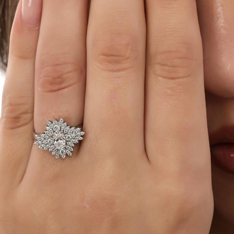 Genuine Diamond Ring - Etsy