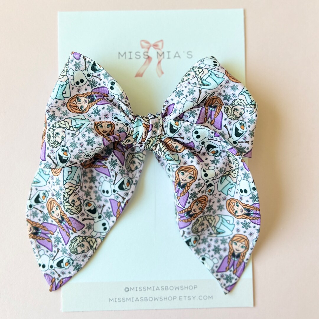 Princess Bow Fable Bow Ice Princess Large Bow Bows on Clip - Etsy
