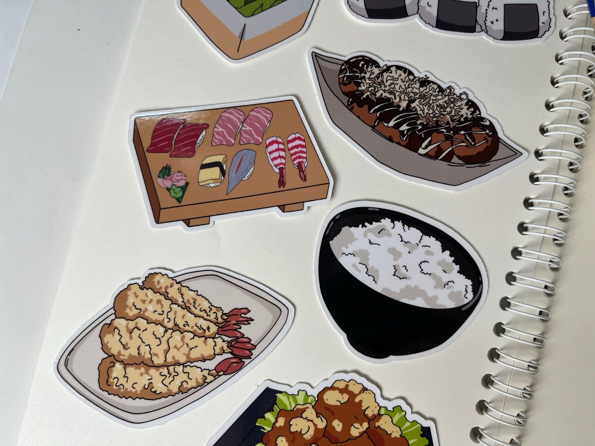 Appetizers Food Sticker 7 Pack - Anime Food - Etsy