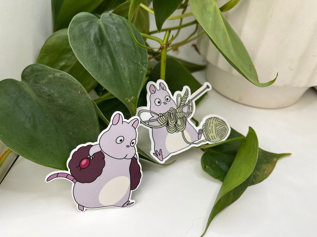 Boh Mouse Stickers | Spirited Away Anime | Mouse Knitting | Mouse With ...