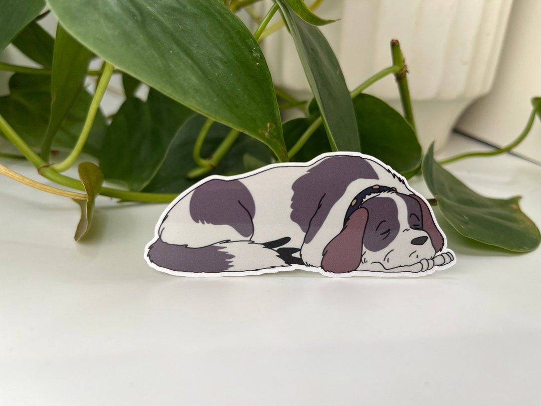 CLEARANCE - Sleeping Dog Sticker | Anime Dog Sticker | Sleeping Anime ...