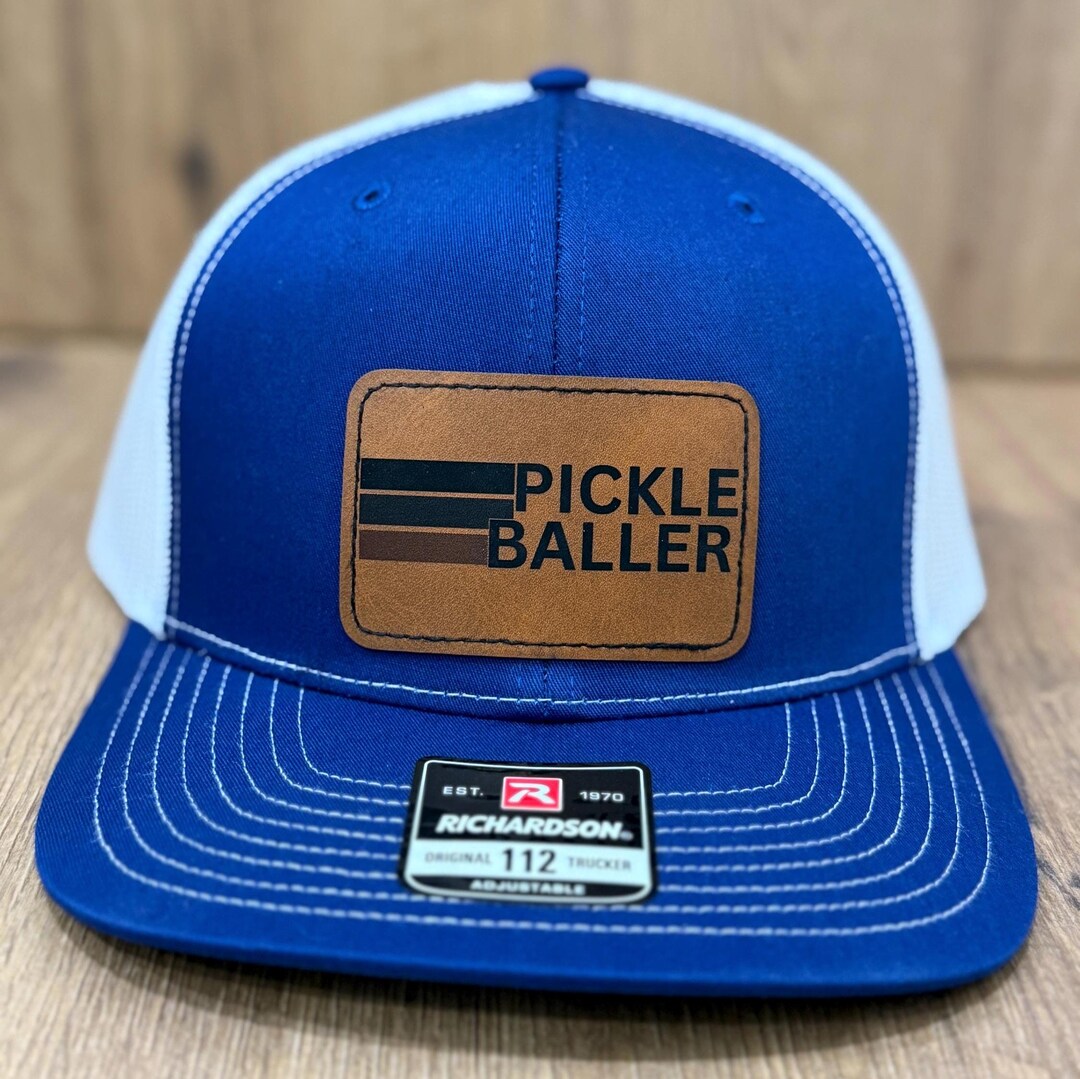 Custom Pickleball Leather Patch Richardson 112 Trucker Cap - Etsy