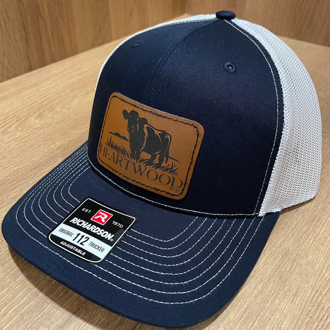 Custom Cow Leather Patch, Richardson, Men's/boys, Father/son, Baseball ...