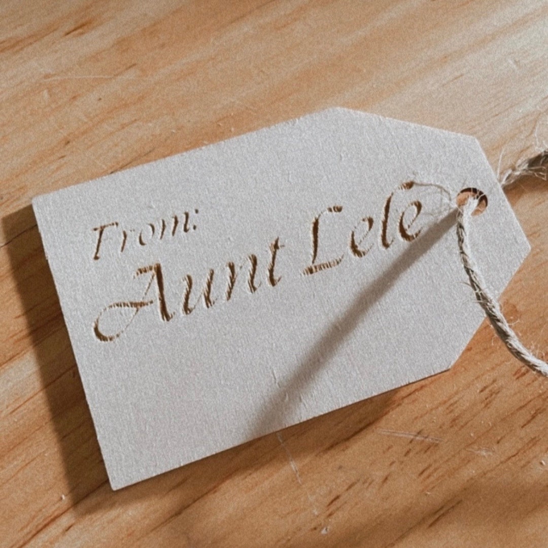 Custom Personalized Wooden Gift Tag - Etsy