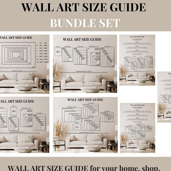 Horizontal Size Guide, Wall Art Size Guide, Landscape Canvas Size, Frame Size Guide, Print Size ...
