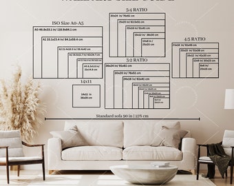 Horizontal Size Guide, Wall Art Size Guide, Landscape Canvas Size ...