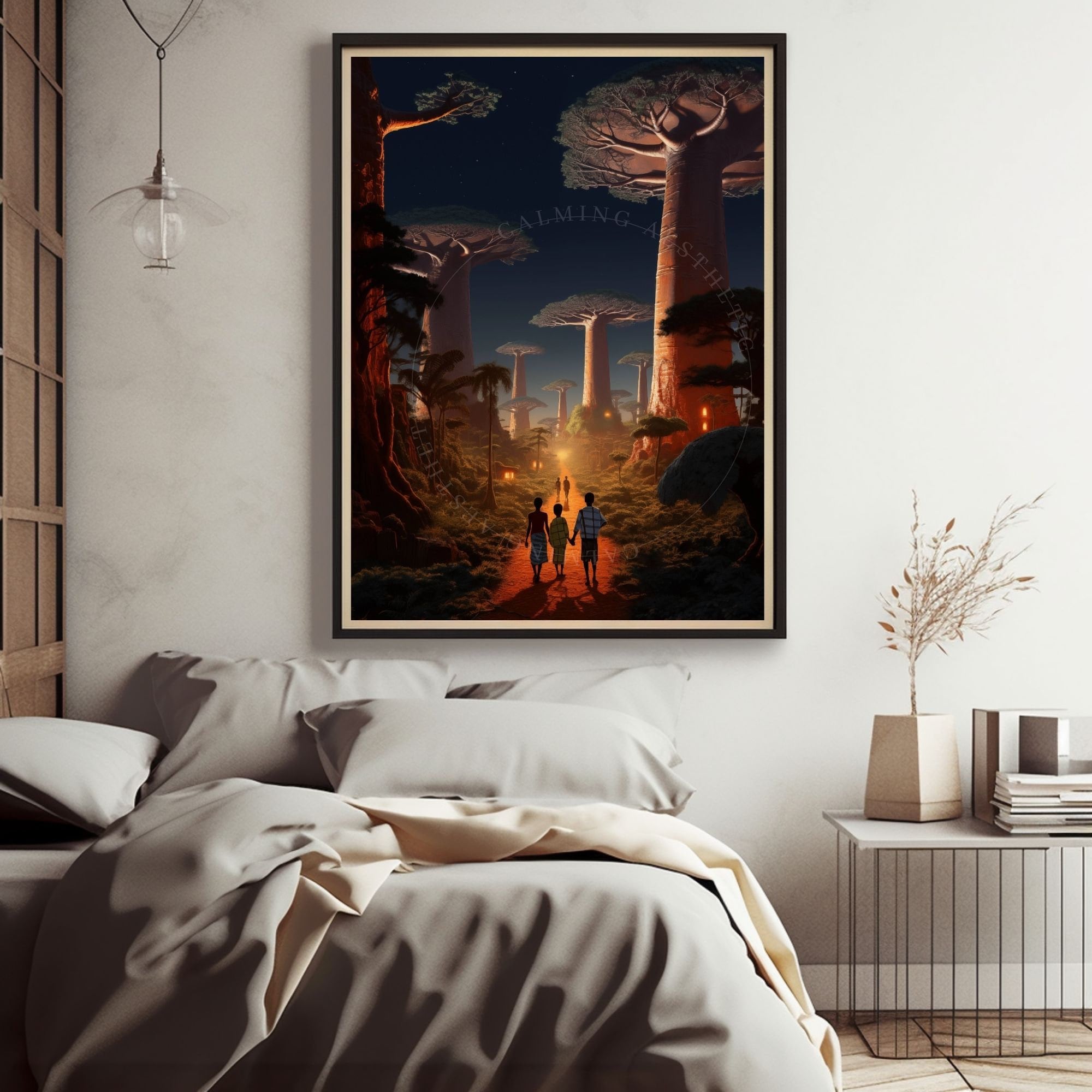 Digital Download Madagascar Baobab Trees Night Sky Wall Art Print ...