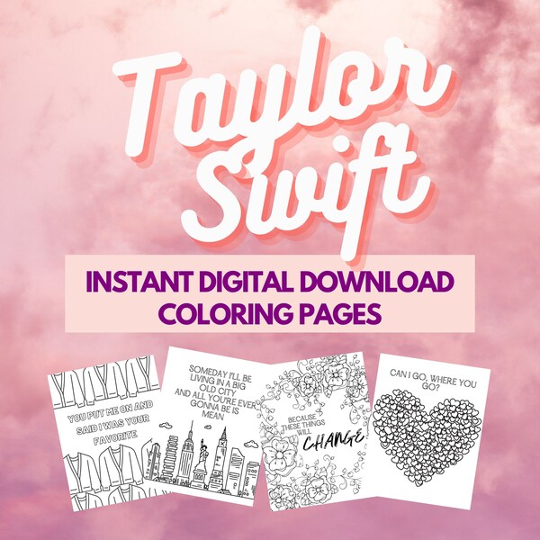 Swiftie Coloring Book - Etsy