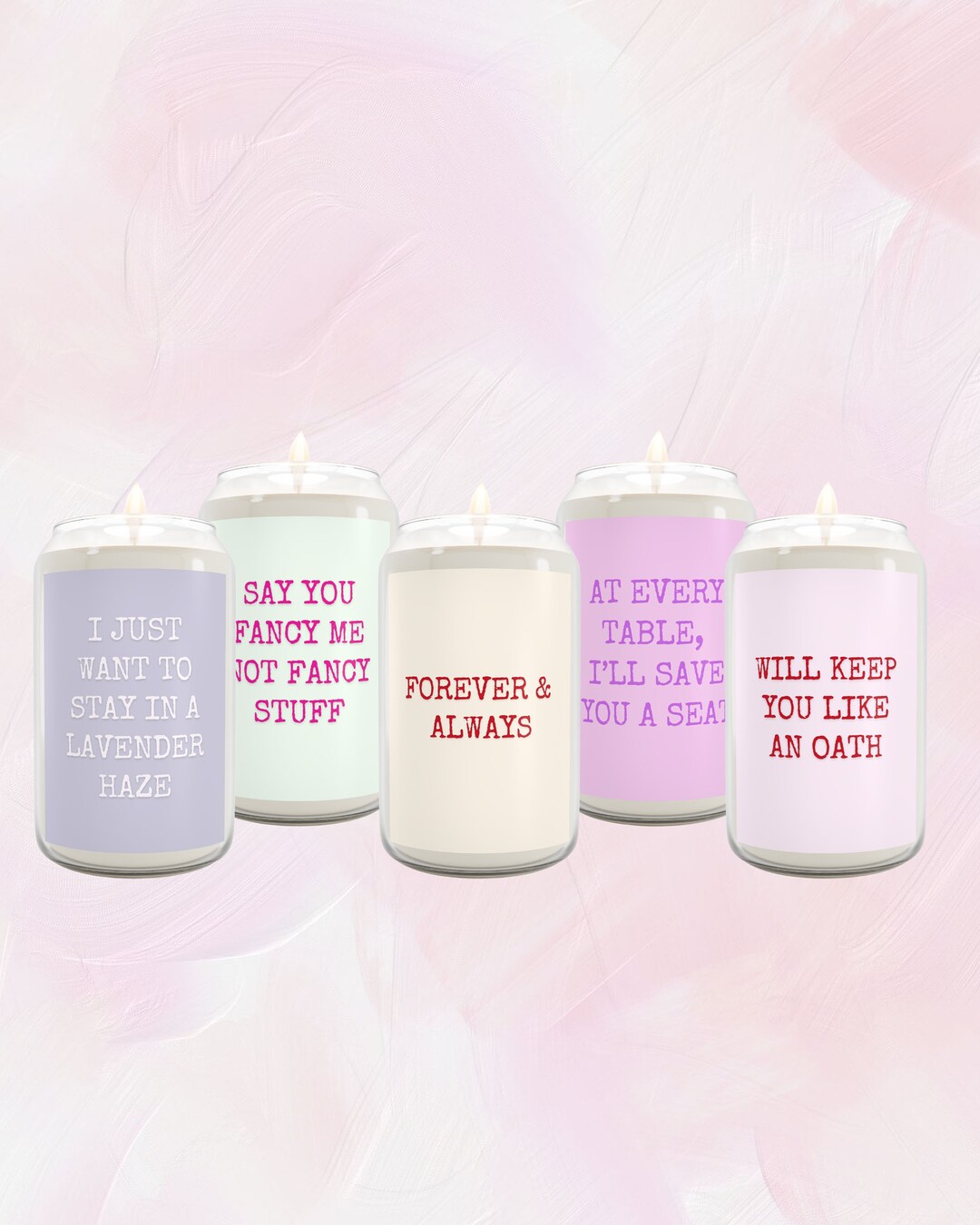 Taylor Candle Set, Valentine Day Candy Heart Saying, Swift Lyrics ...
