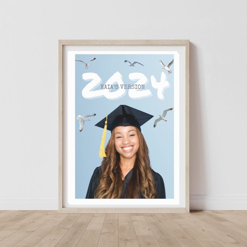 Custom Graduation Era Party Sign Senior Photo Graduation Poster 2024 ...