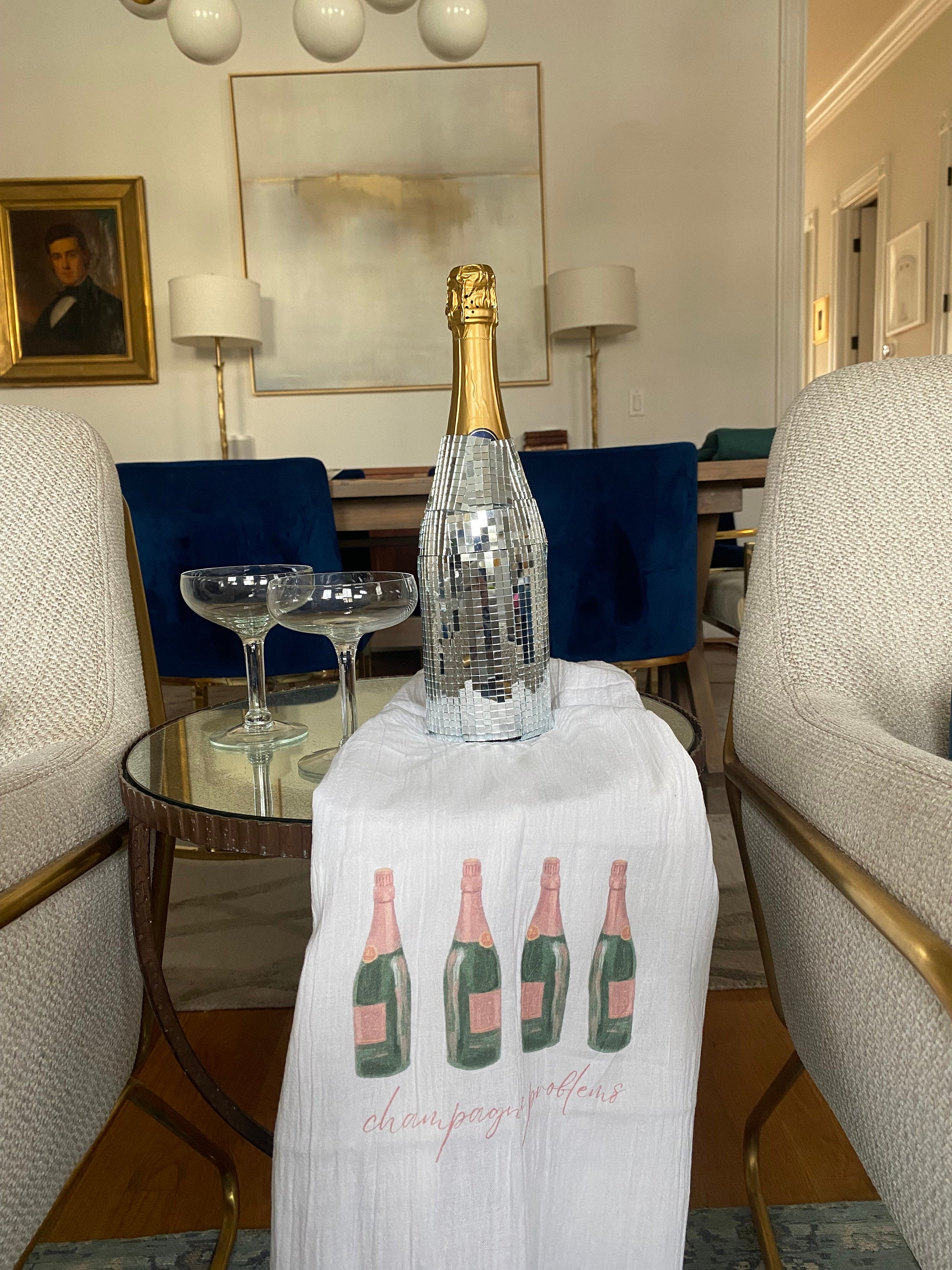 Custom Disco Bottle Non Alcoholic Bachlorette Party Disco Wine Bottle Era Mirrorball Baby Shower ...