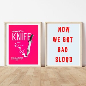 Bad Blood Halloween Poster Taylor Halloween Wall Art Swift Halloween ...