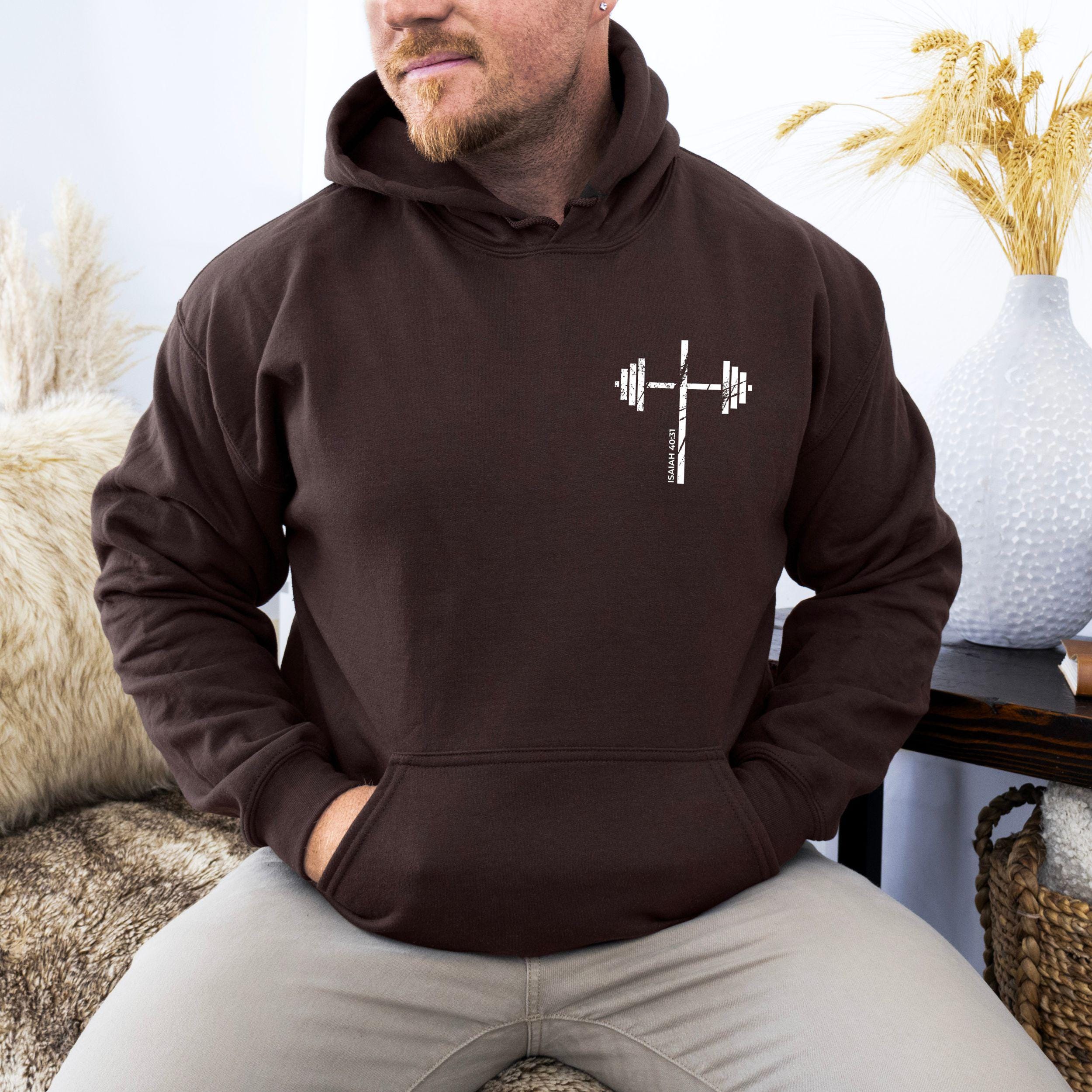 Christian Gym Hoodie, Lift Heavy Pray Hard Faith Top, Jesus Workout ...