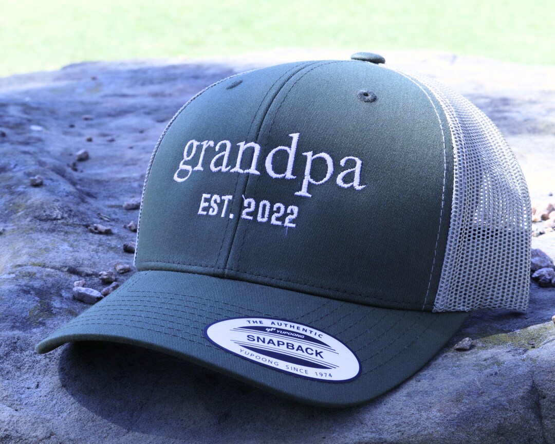 Custom Grandpa Hat Embroidered, New Grandparent Gift, Baby Announcement ...