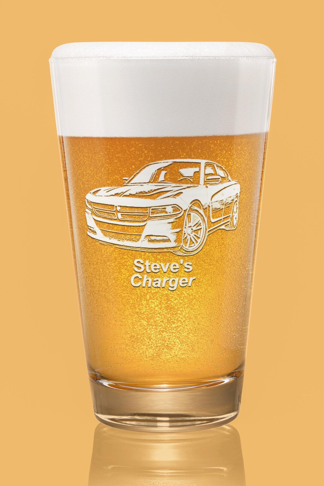 Dodge Charge Pint Glass: Personalized Laser Etched Racecar Gift - Etsy