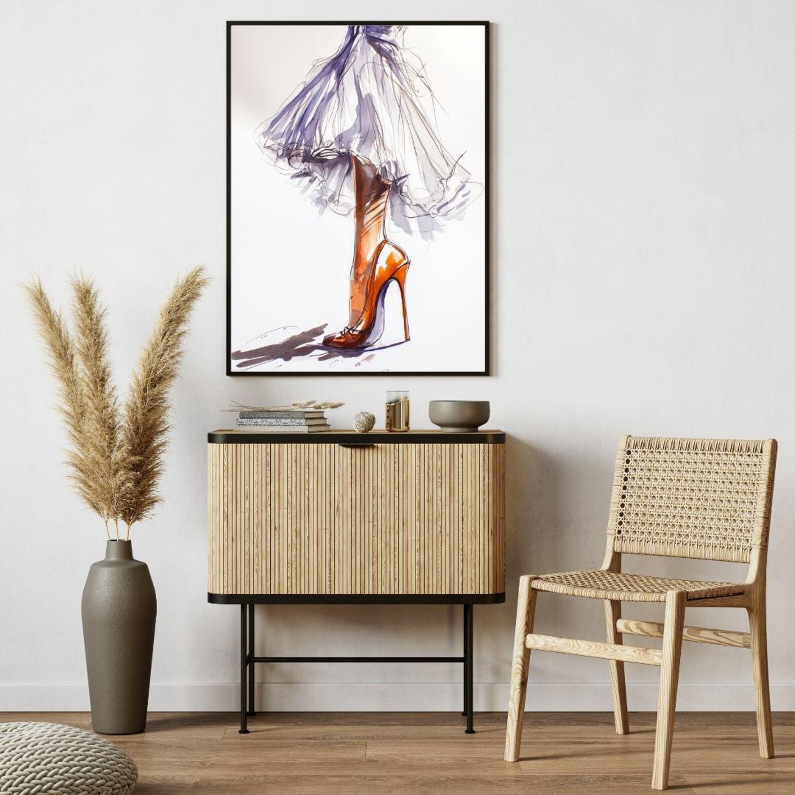 Red Stiletto Fashion Watercolor Painting - Etsy