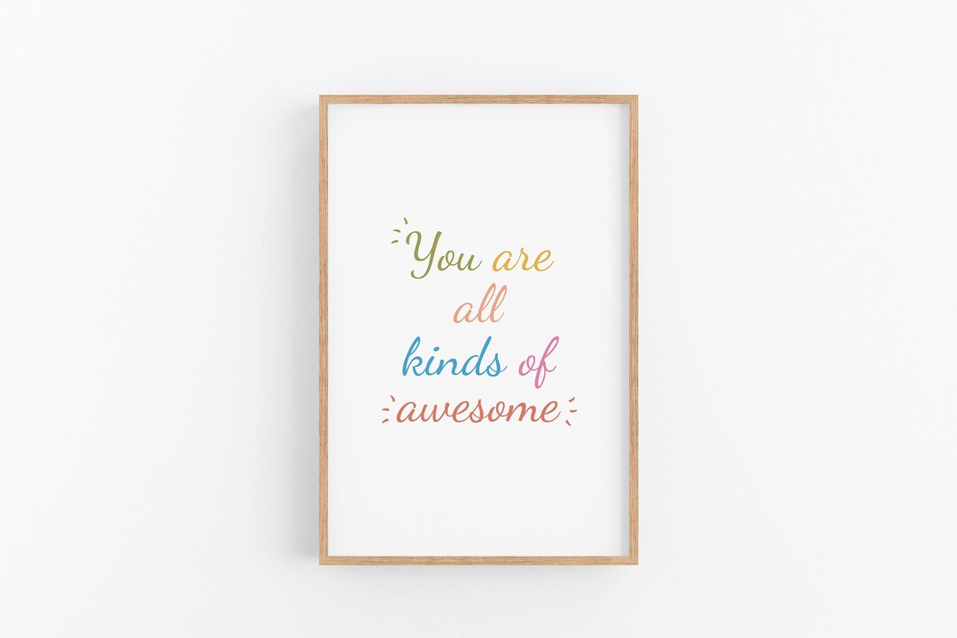 You Are All Kinds of Awesome Positive Affirmations for Kids Digital ...