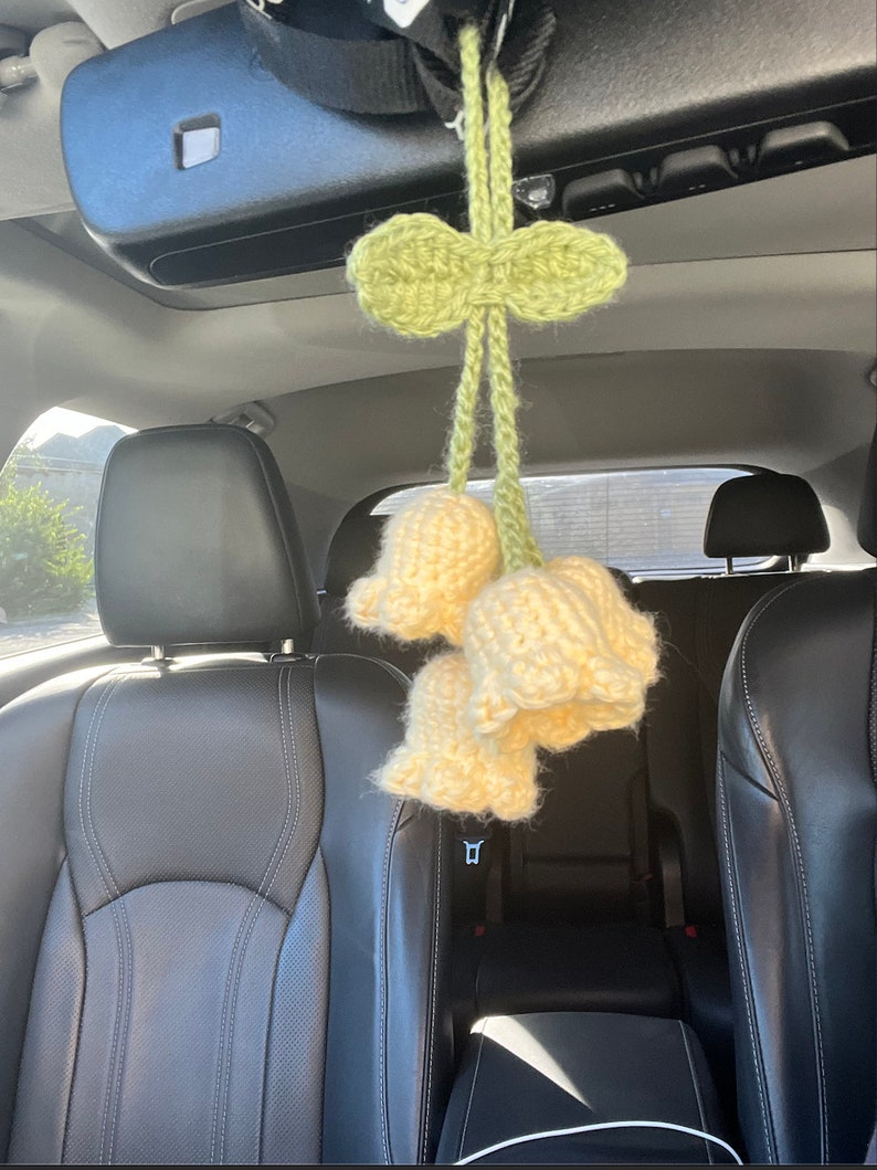 Lily of the Valley Crochet Car Accessory - Etsy