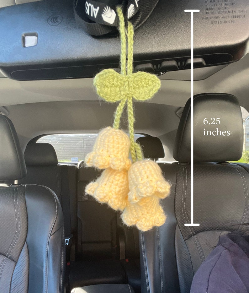 Lily of the Valley Crochet Car Accessory - Etsy