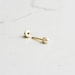 14K Solid Gold Pearl Helix Piercing: Elegant 18G Earring - Etsy