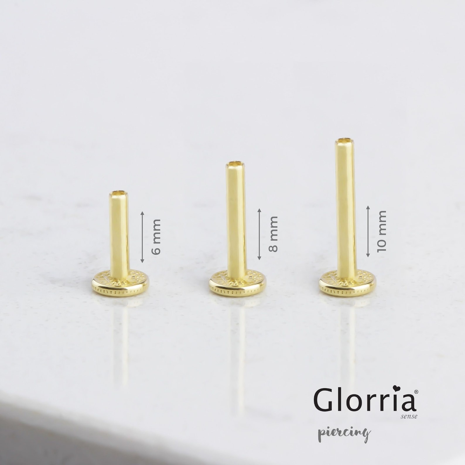 14K Solid Gold Cross Tragus Piercing: 16G Cartilage Earring - Etsy