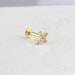 14K Solid Gold Cross Tragus Piercing: 16G Cartilage Earring - Etsy