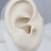 14K Solid Gold Cross Tragus Piercing: 16G Cartilage Earring - Etsy