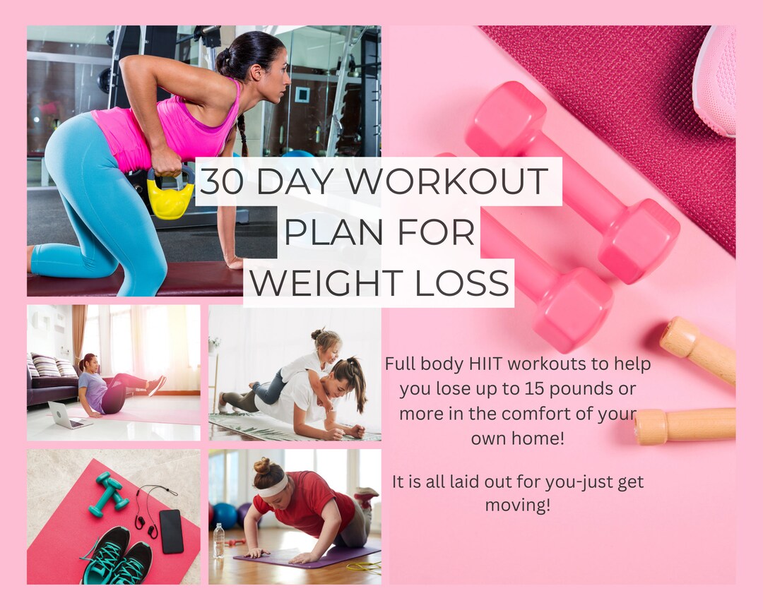 30 Day Weight Loss Guide, Home Workout Plan, Workout From Home, Weight ...