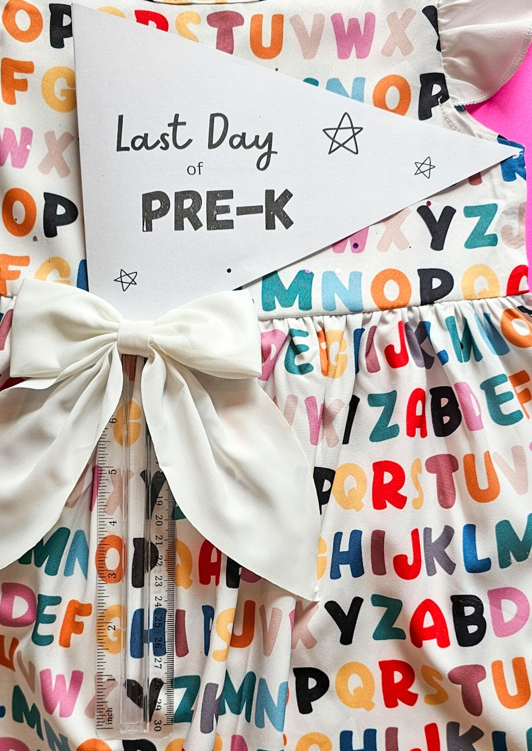 Last Day of Pre-k Flag, Pre K Pennant, Pre K Printable Tag, Pre K Last ...