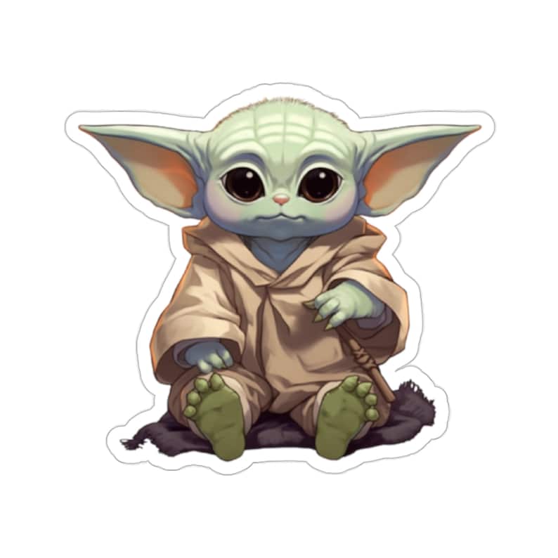 Grogu Sitting Sticker - Etsy