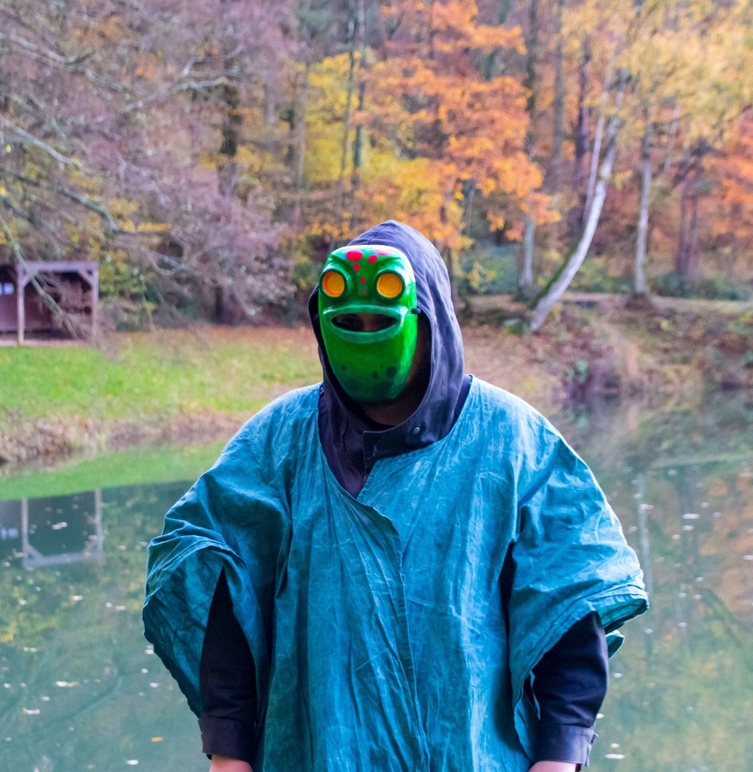 Rave Festival Frog UV Paint Paper Mache Mask - Etsy
