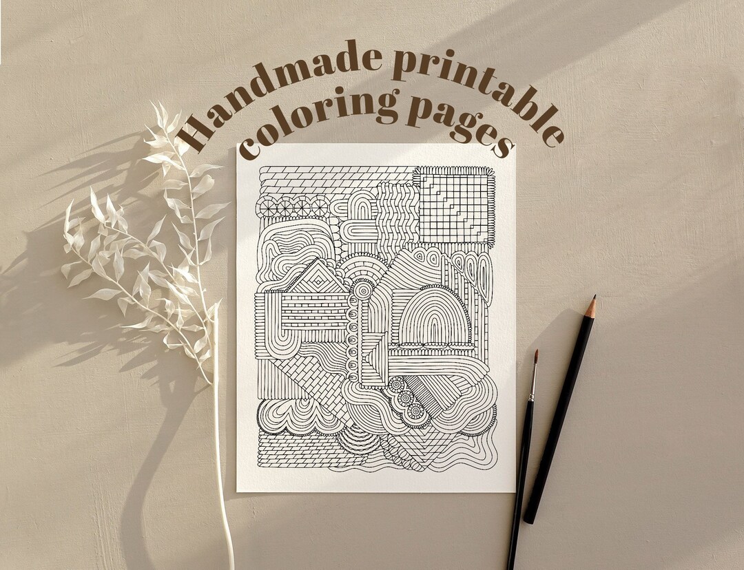 Detailed Coloring Pages for Adults Abstract and Modern Coloring Pages ...