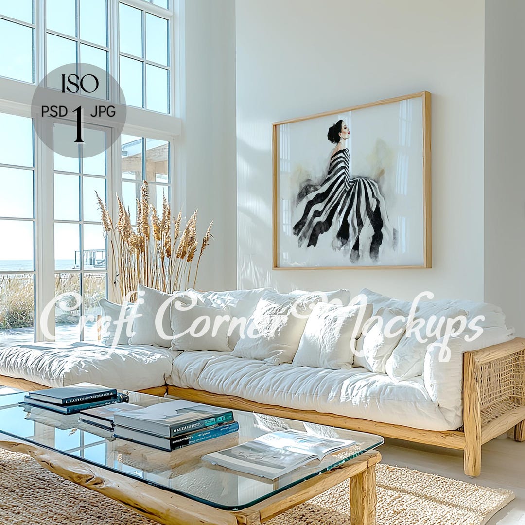 Horizontal Beach House Art Frame Mockup, Beach House Frame Mockup,beach ...