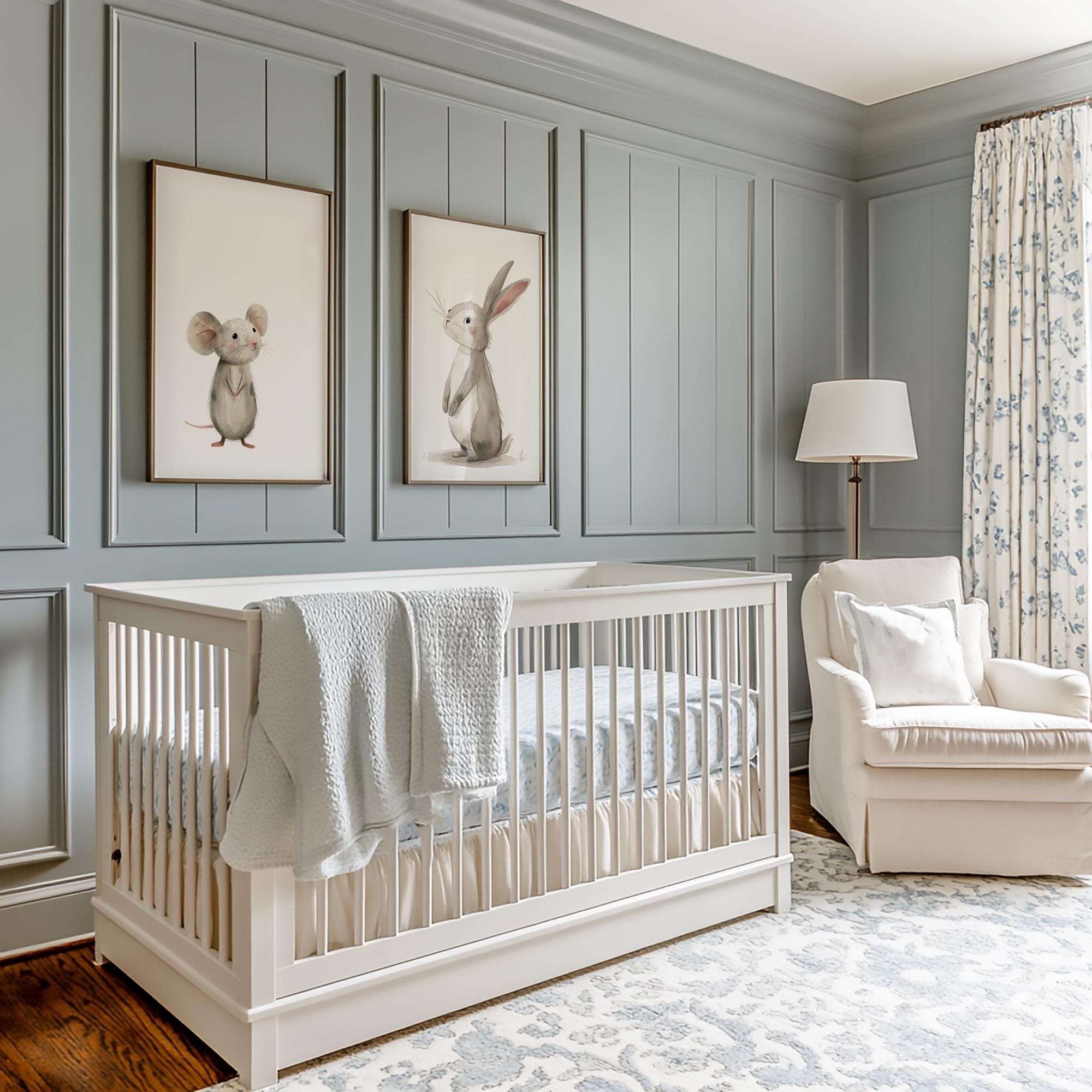 Nursery Frame Mockup for Baby Boy Room With Two Frames, Nursery Mockup ...