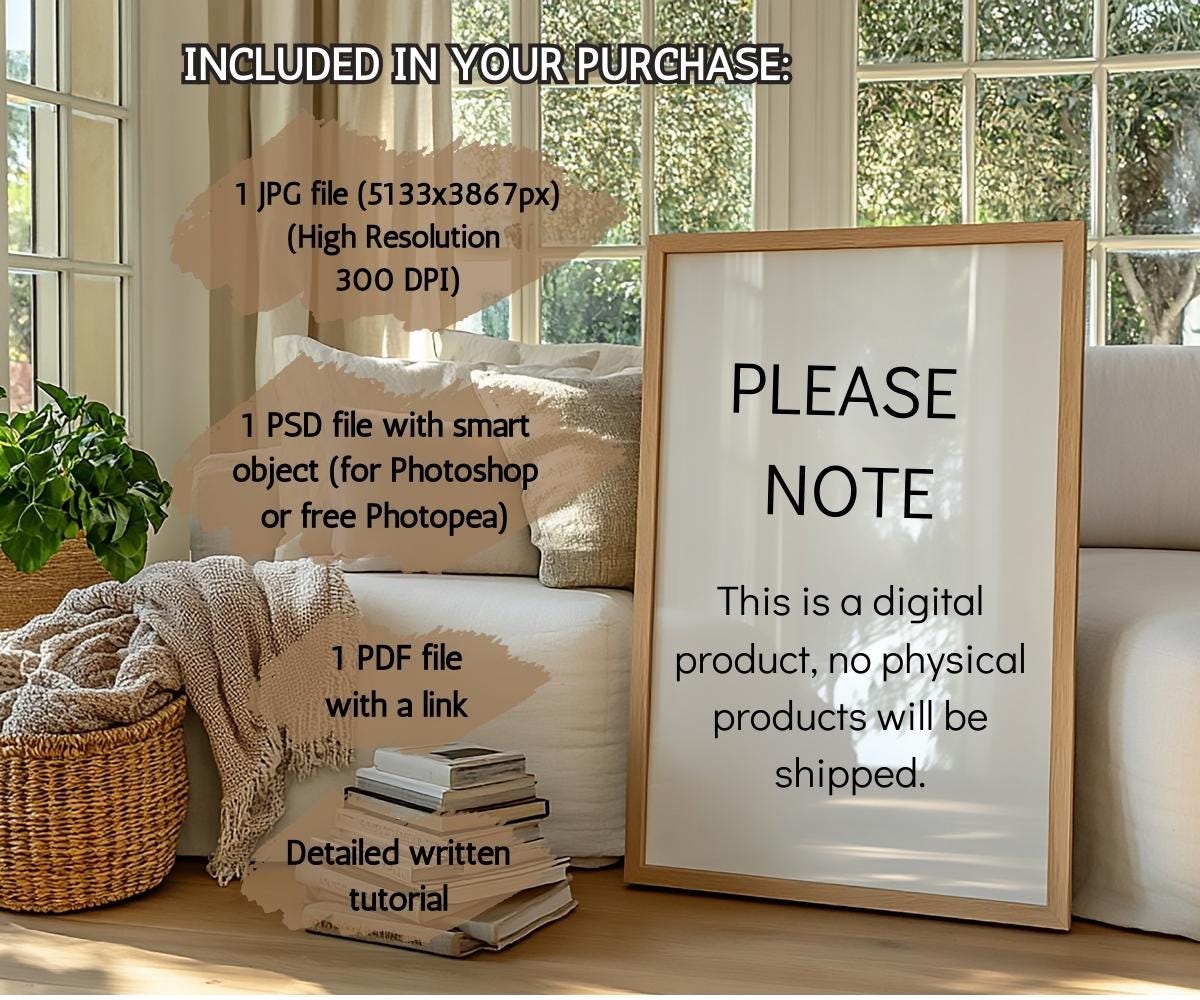 DIN A Vertical Frame Mockup for Photoshop, ISO Frame Mockup PSD ...