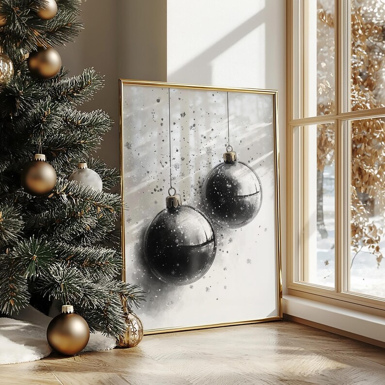 Christmas Mockup Frame Gold, Christmas Frame Mockup,minimalist Frame ...