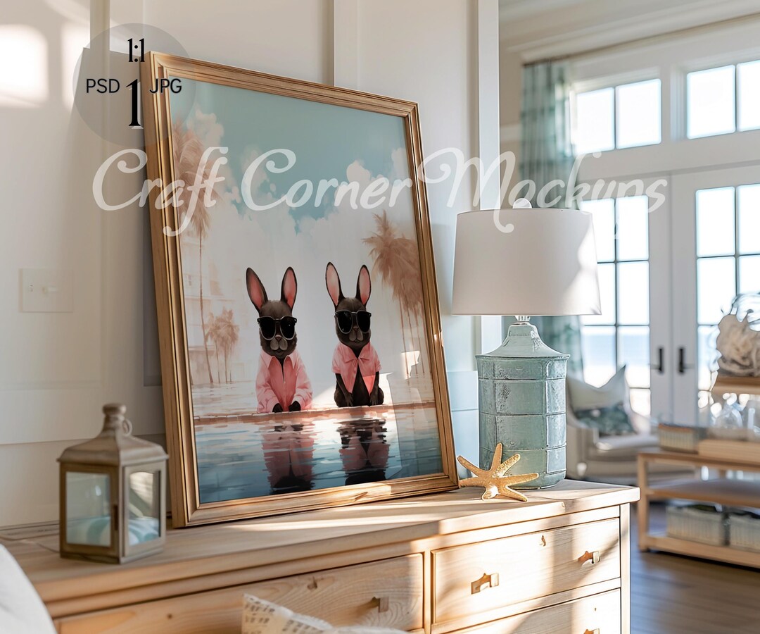 Beach House Frame Mockup, Coastal Frame Mockup, Beach Wall Art Frame ...