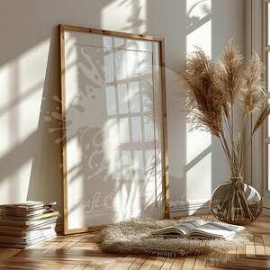 DIN A Frame Mockup, Frame Leaning on Wall Template Photoshop ...