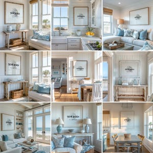 Beach House Frame Mockup Bundle | Beach Frame Mockup Bundle | Coastal ...