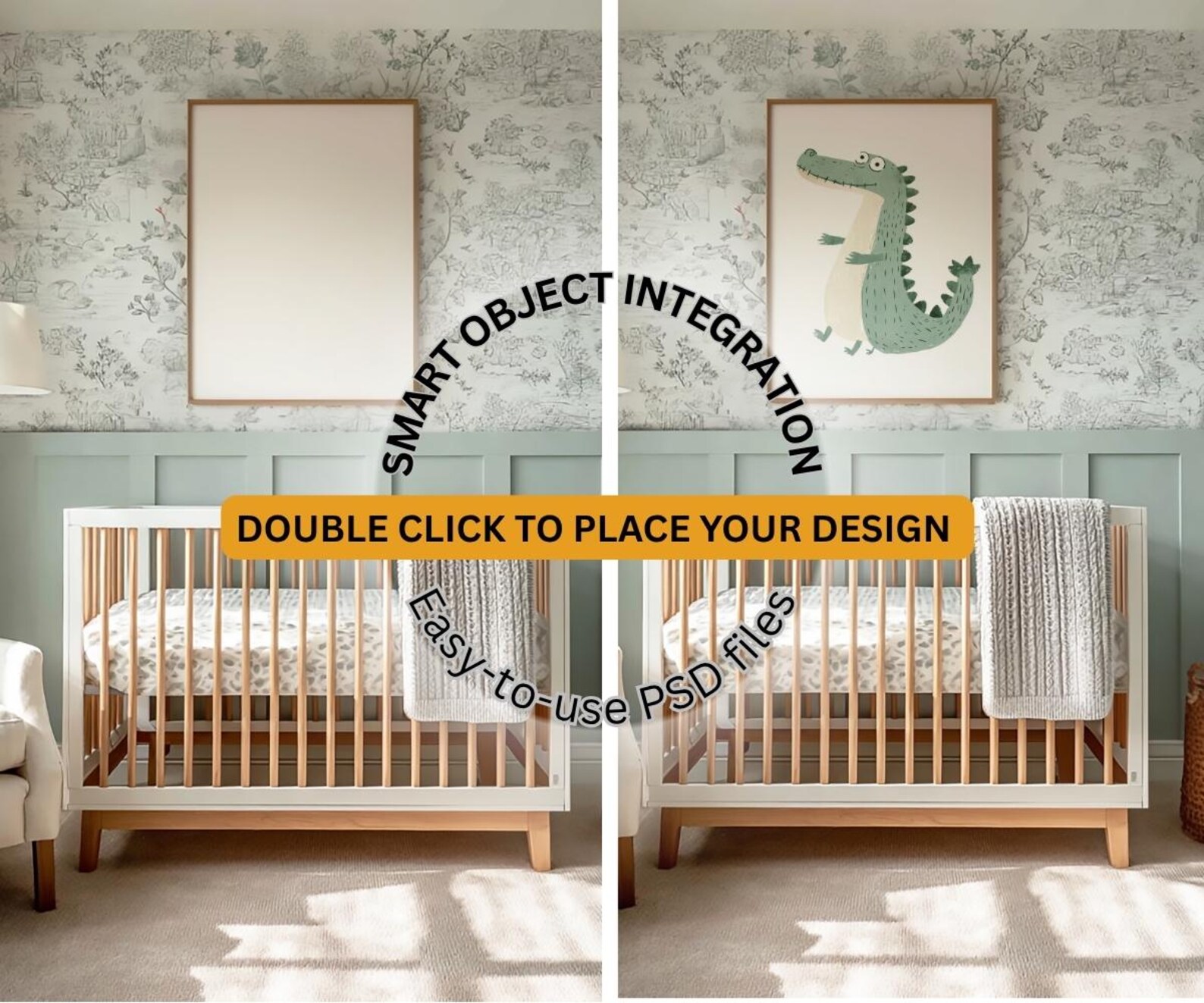 Blue Baby Nursery Frame Mockup, Vertical ISO, DIN A (PSD) - Etsy