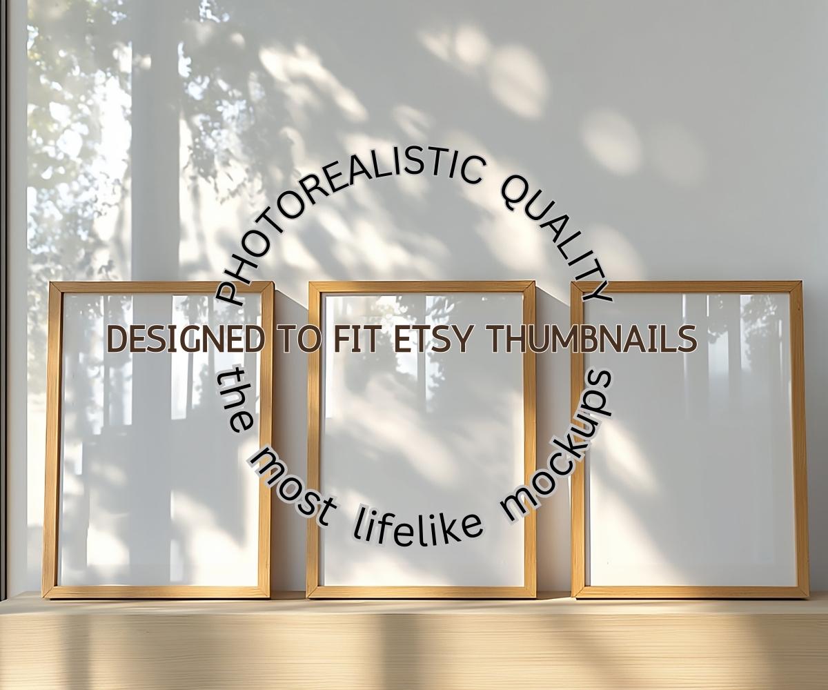 3 Frames Mockup, Gallery Wall Frame Mockup, Set of Three Frames Mockup ...