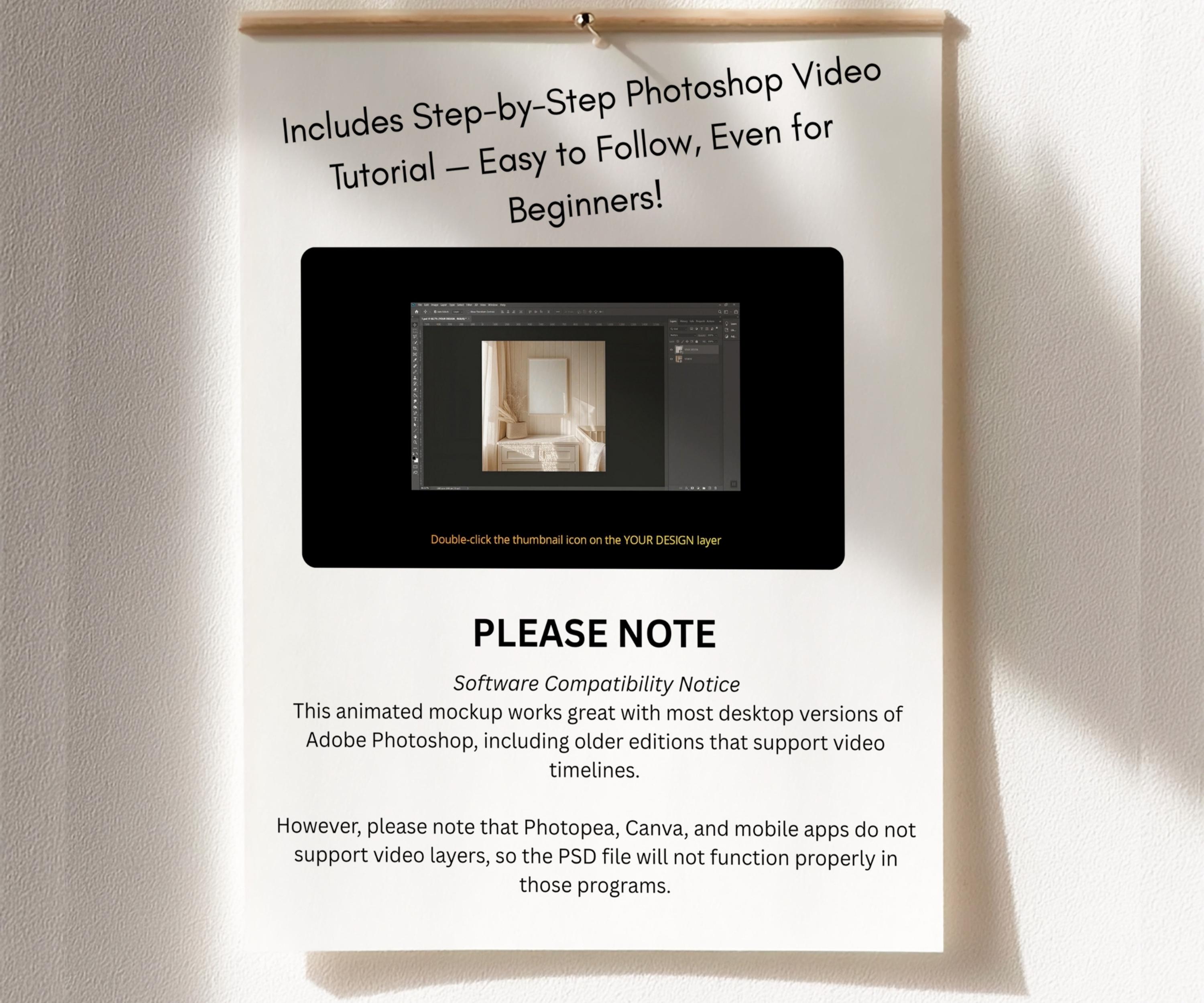 Three Frame Video Mockup, Set of 3 Frames Video Mockup, Gallery Wall ...