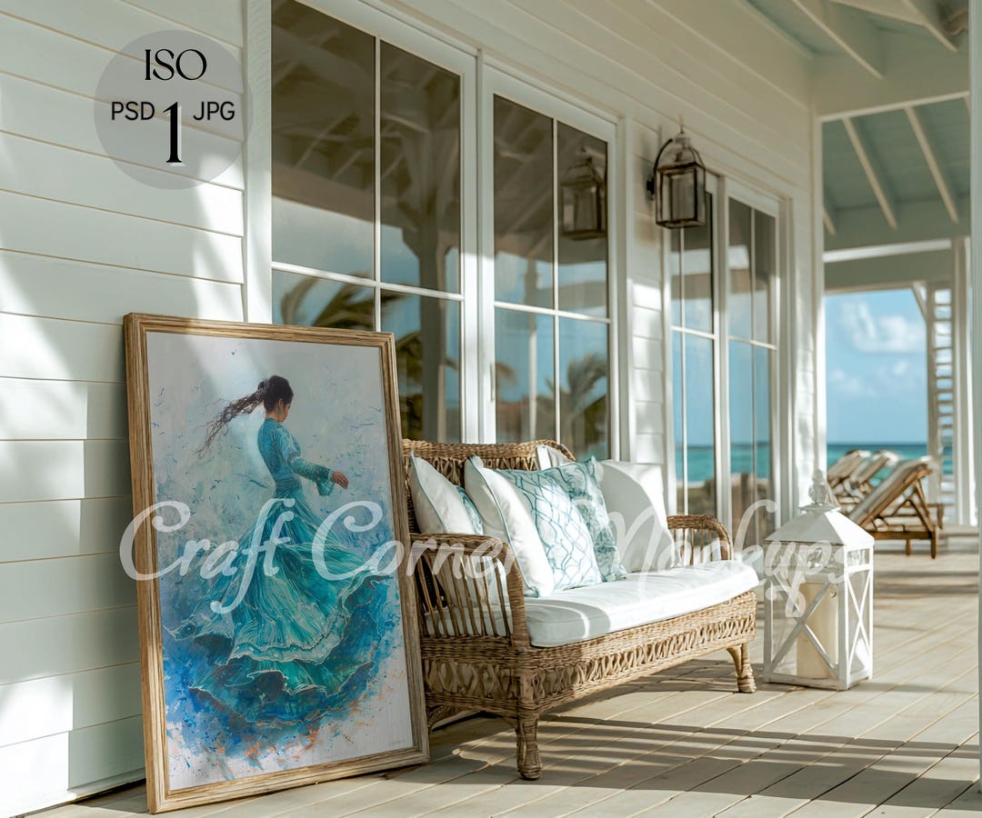 Beach House Frame Mockup, Coastal Frame Mockup, ISO Beach Wall Art ...
