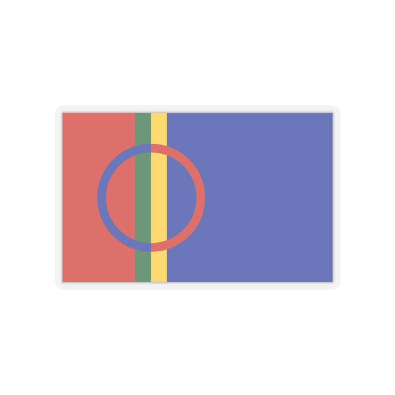 Sami Flag Kiss-cut Stickers, Sami Flag Sticker, Transparent or White ...