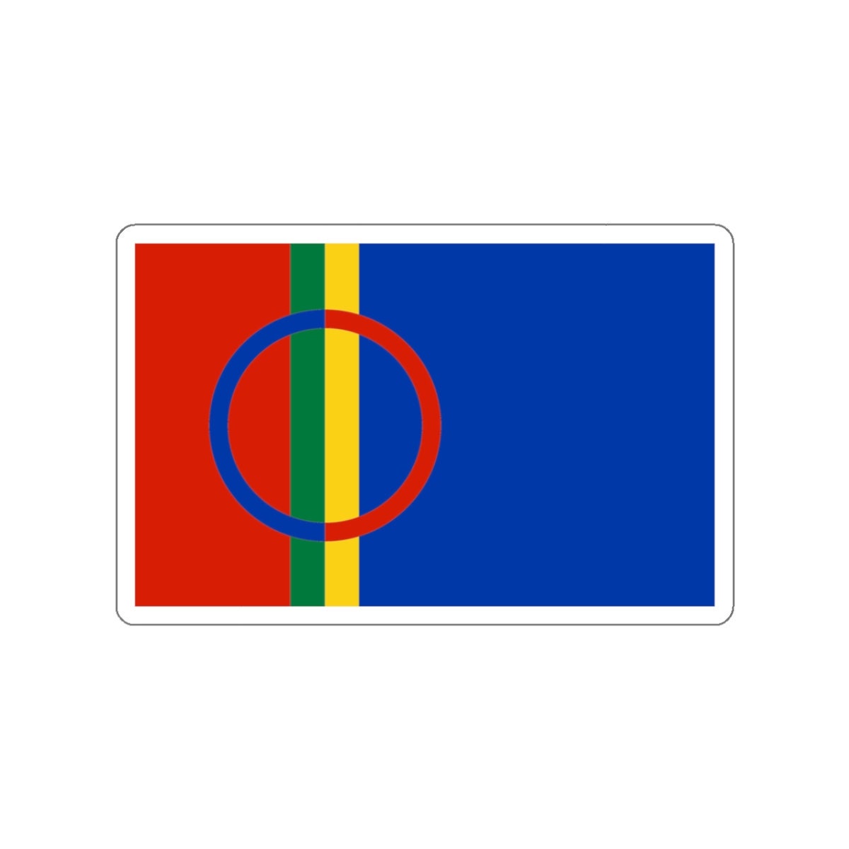 Sami Flag Kiss-cut Stickers, Sami Flag Sticker, Transparent or White ...