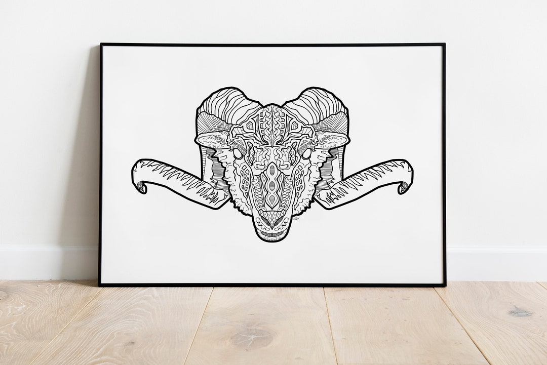 Nordic Ram Digital Download Print in 5 Sizes - Etsy