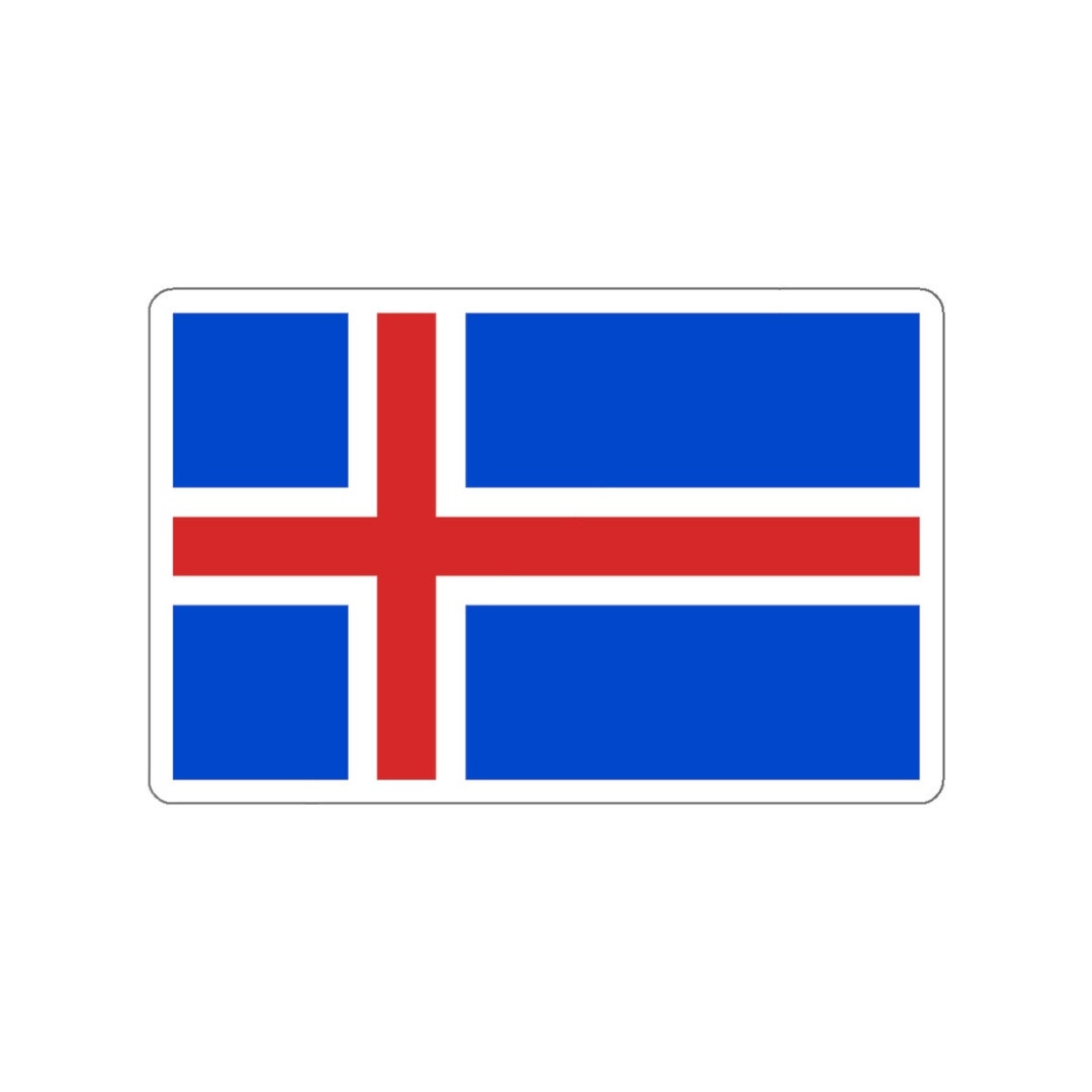 Iceland Flag Kiss-cut Stickers, Iceland Flag Sticker, Transparent or ...