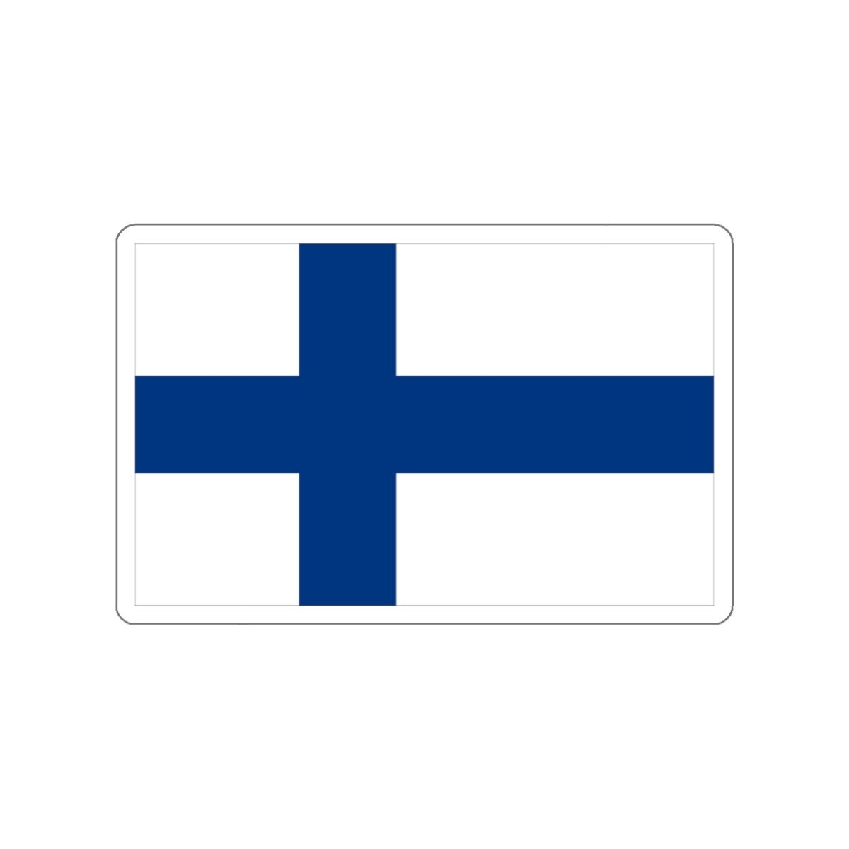 Finnish Flag Kiss-cut Stickers, Finland Flag Sticker, Transparent or ...
